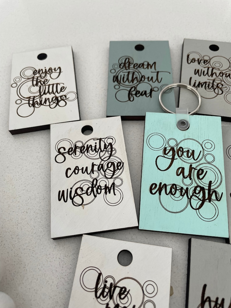 Motivational Tag SVG: Laser Cut Keychain, Inspirational Engraving ...