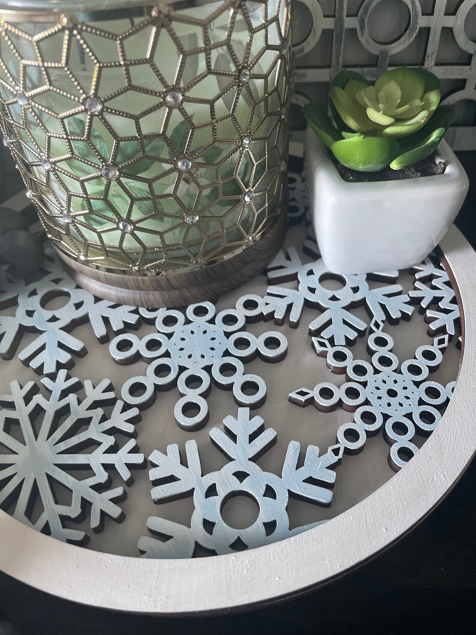 Snowflake Trivet Svg Christmas Tray Svg Snowflake Tray Svg - Etsy