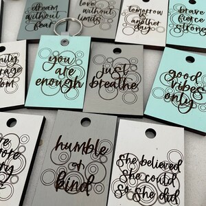 Motivational Tag SVG: Laser Cut Keychain, Inspirational Engraving ...