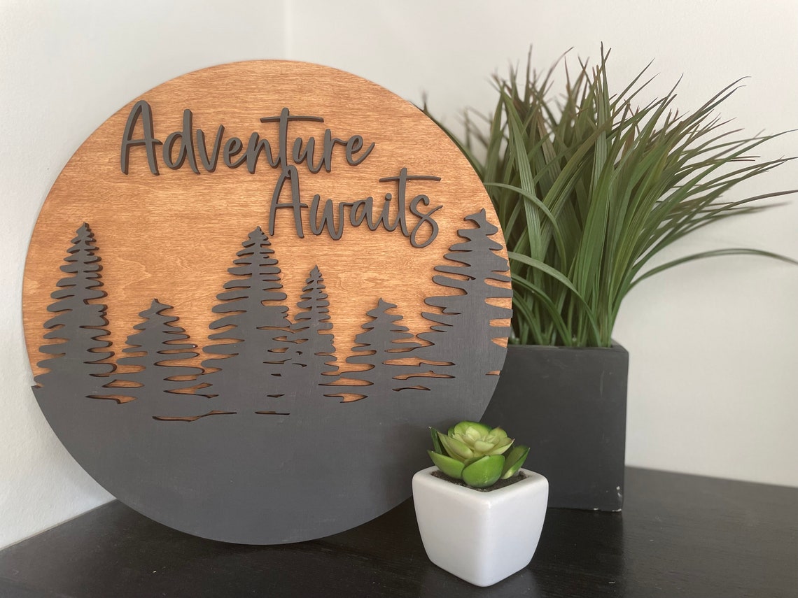 DIGITAL DOWNLOAD Adventure Awaits Sign Camping Sign Svg - Etsy