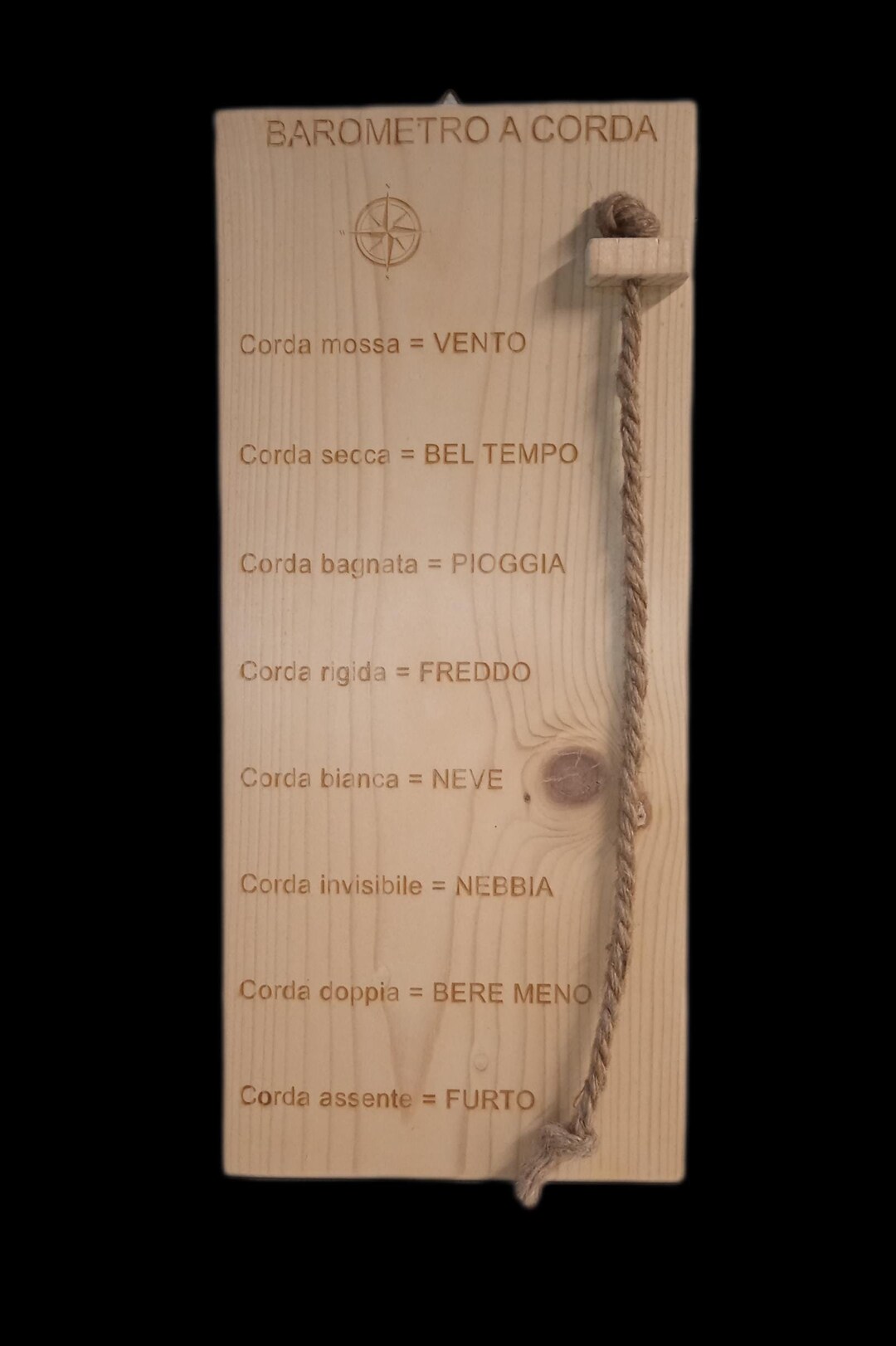 String Barometer, Made of Fir Wood. Nice to Hang on the Wall ...