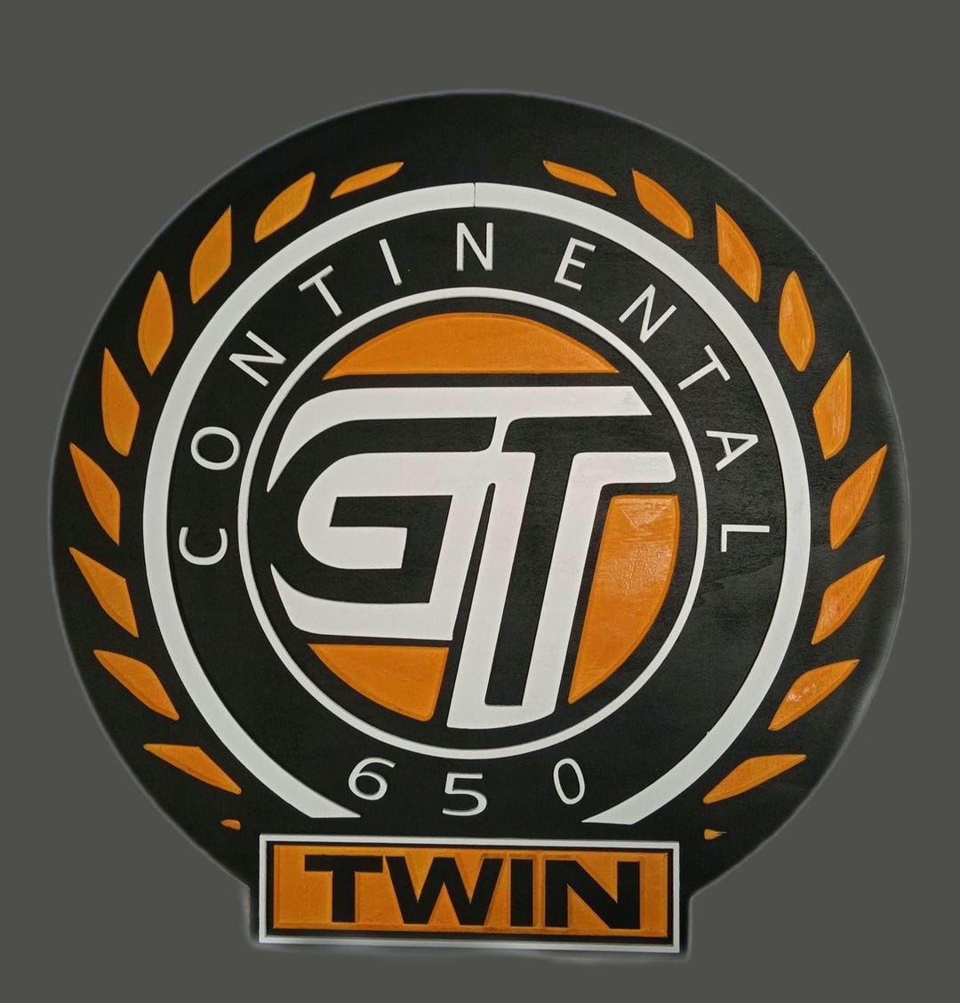 Royal Enfield Continental GT650 Logo in Painted Wood, Size 50 Cm ...