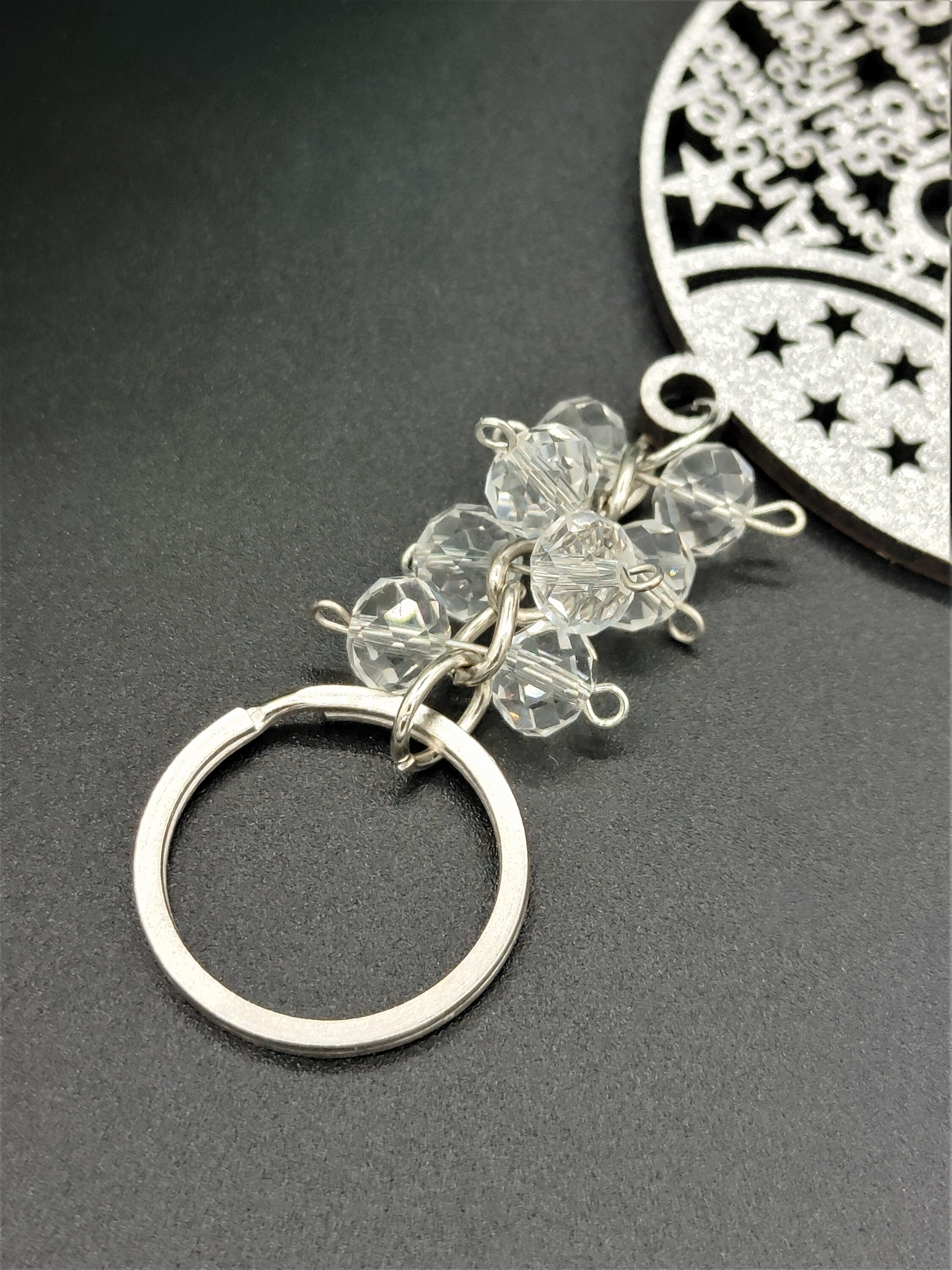 12pcs Wooden Keychain With Angel Boy in Moon W/ Orgazna Bag | Etsy