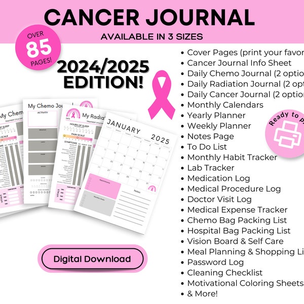 Breast Cancer Printable Organizer - Etsy