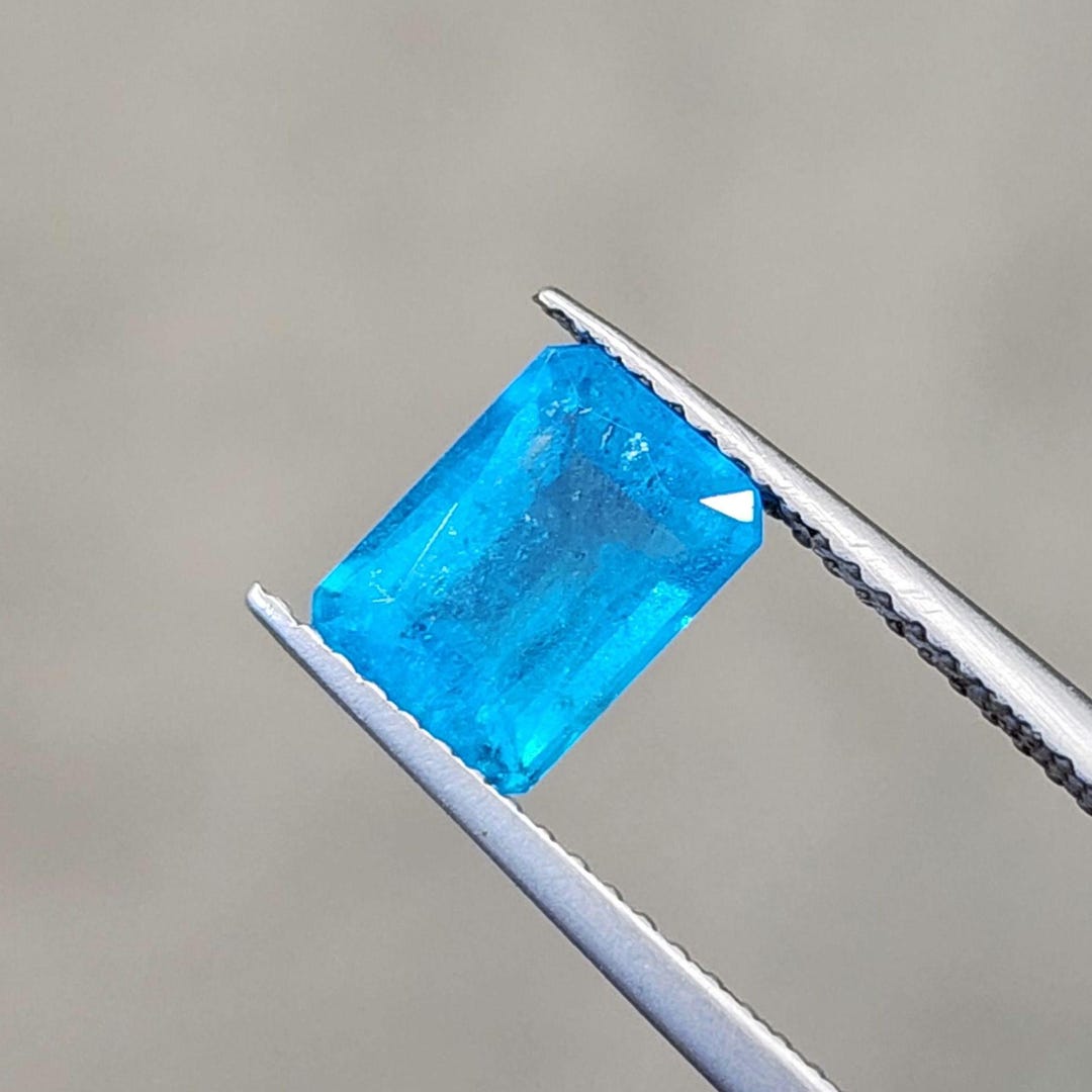 RARE Natural Apatite Paraiba Color Neon Blue Apatite 1.68cts Slightly ...