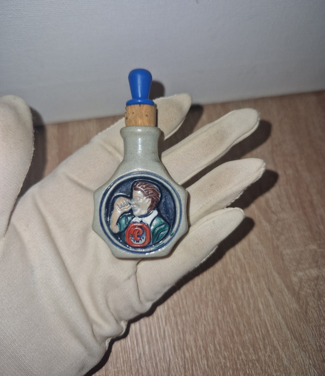Vintage, Ceramic, Snuff Bottle, Snuffer, Poschl Schmalzler, Colorful ...