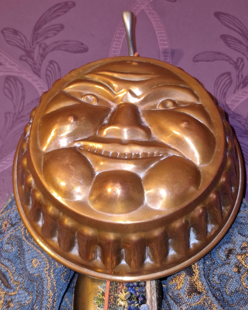 Vintage, Copper, Gore, Scary, Face, Man in the Moon, Mold, Baking Pan ...