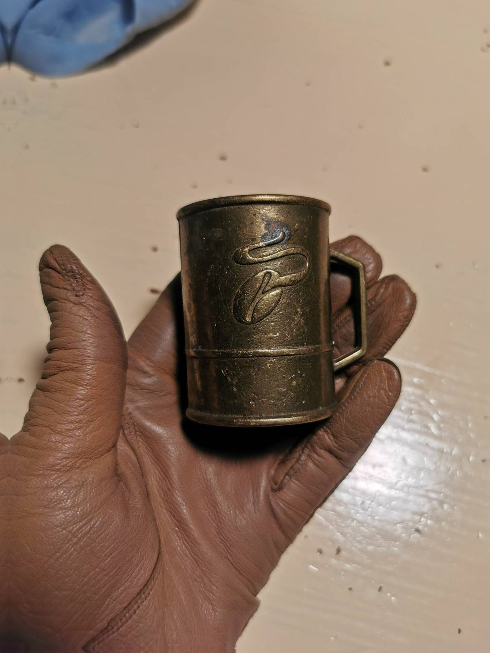 Vintage Solid Brass Tchibo Espresso Cup Little Mug Tiny - Etsy