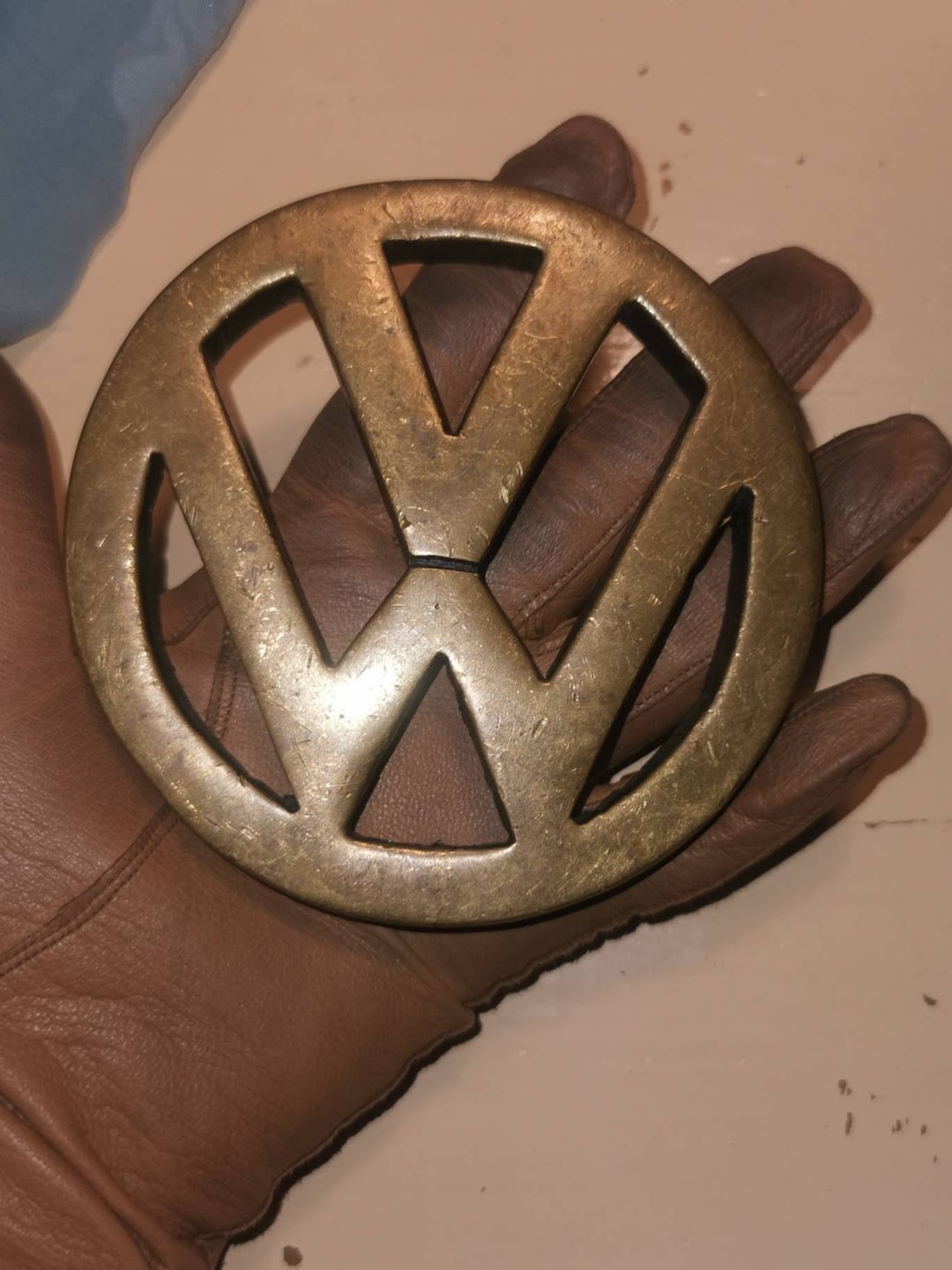 Vintage, Solid Brass, Volkswagen, Logo, Emblem, Sign, Car Logo, Shabby ...