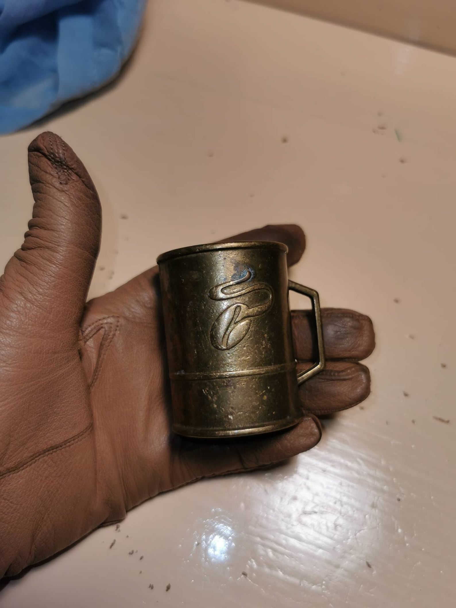 Vintage Solid Brass Tchibo Espresso Cup Little Mug Tiny - Etsy