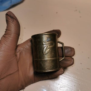 Vintage Solid Brass Tchibo Espresso Cup Little Mug Tiny - Etsy