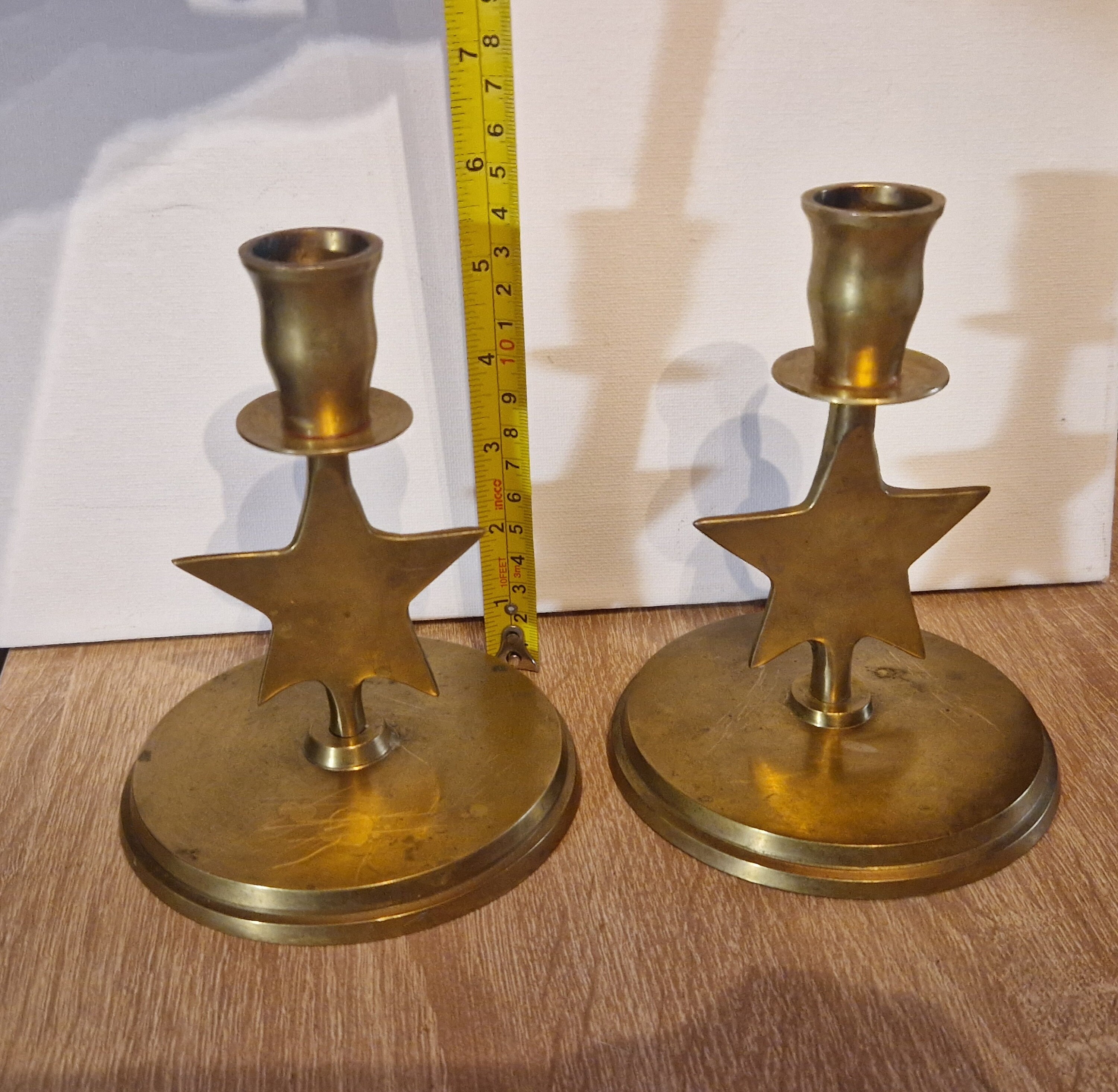 Vintage, Brass, Metal, Star Design, Star, Celestial, Candlestick ...