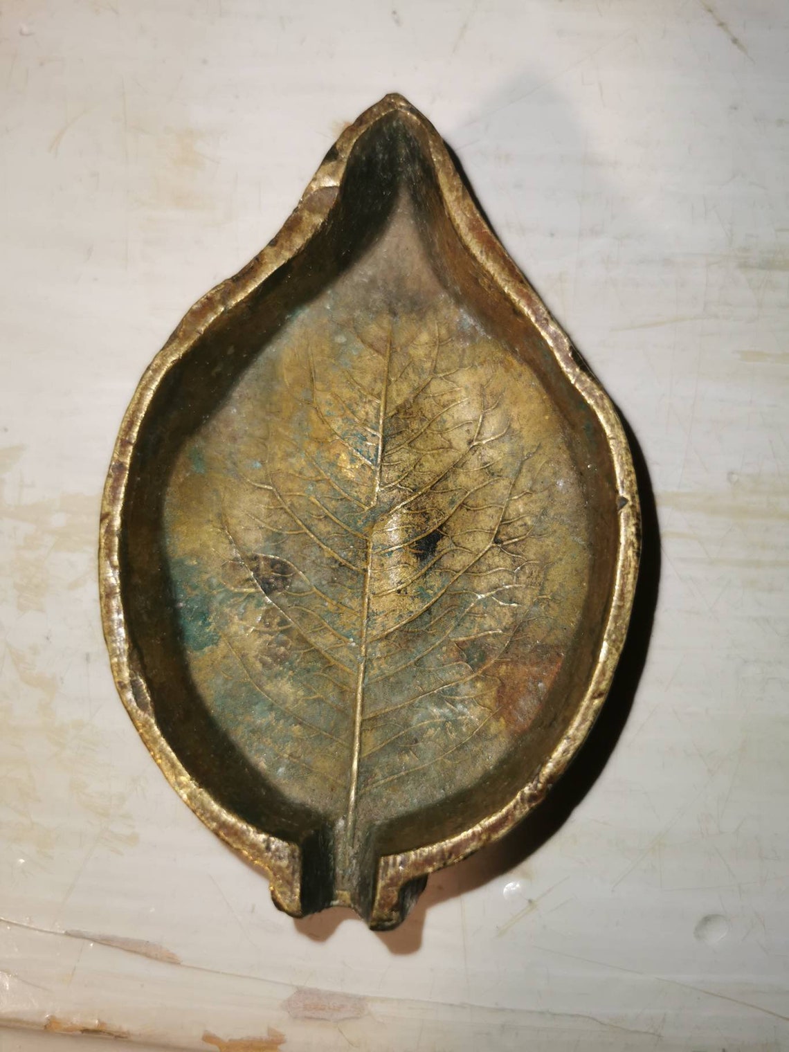 Vintage Solid Brass Leaf Design Tree Leaf Leaf Shaped - Etsy