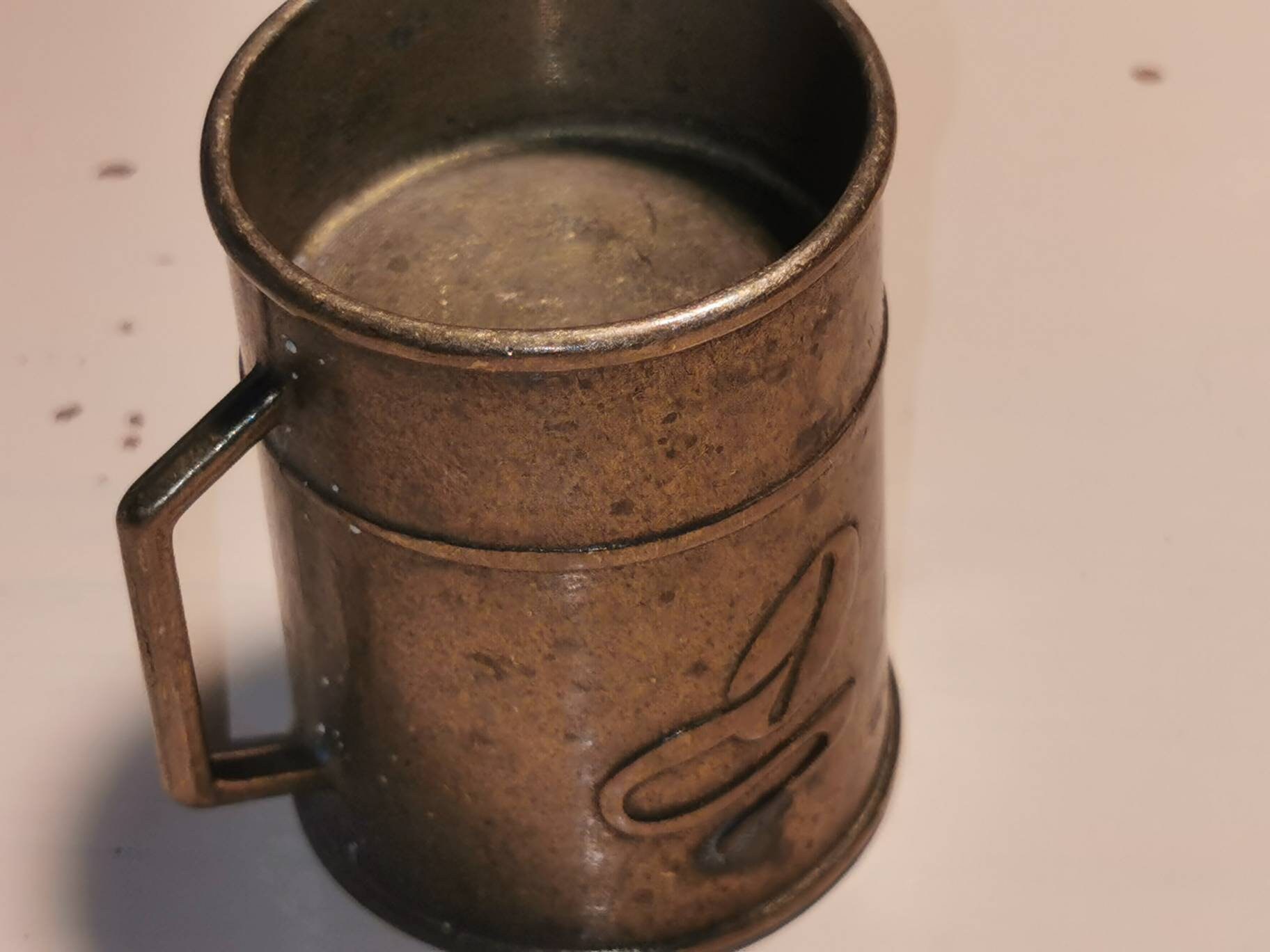 Vintage Solid Brass Tchibo Espresso Cup Little Mug Tiny - Etsy