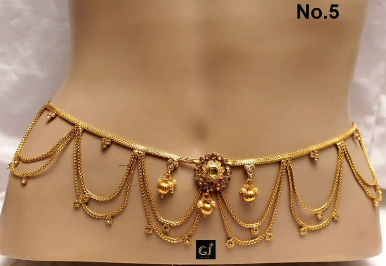 Sari Saree Chain Gold Polki Belly Waist Sari Saree Chain | Etsy Sari Saree Chain Gold Polki Belly Waist Sari Saree Chain | Etsy