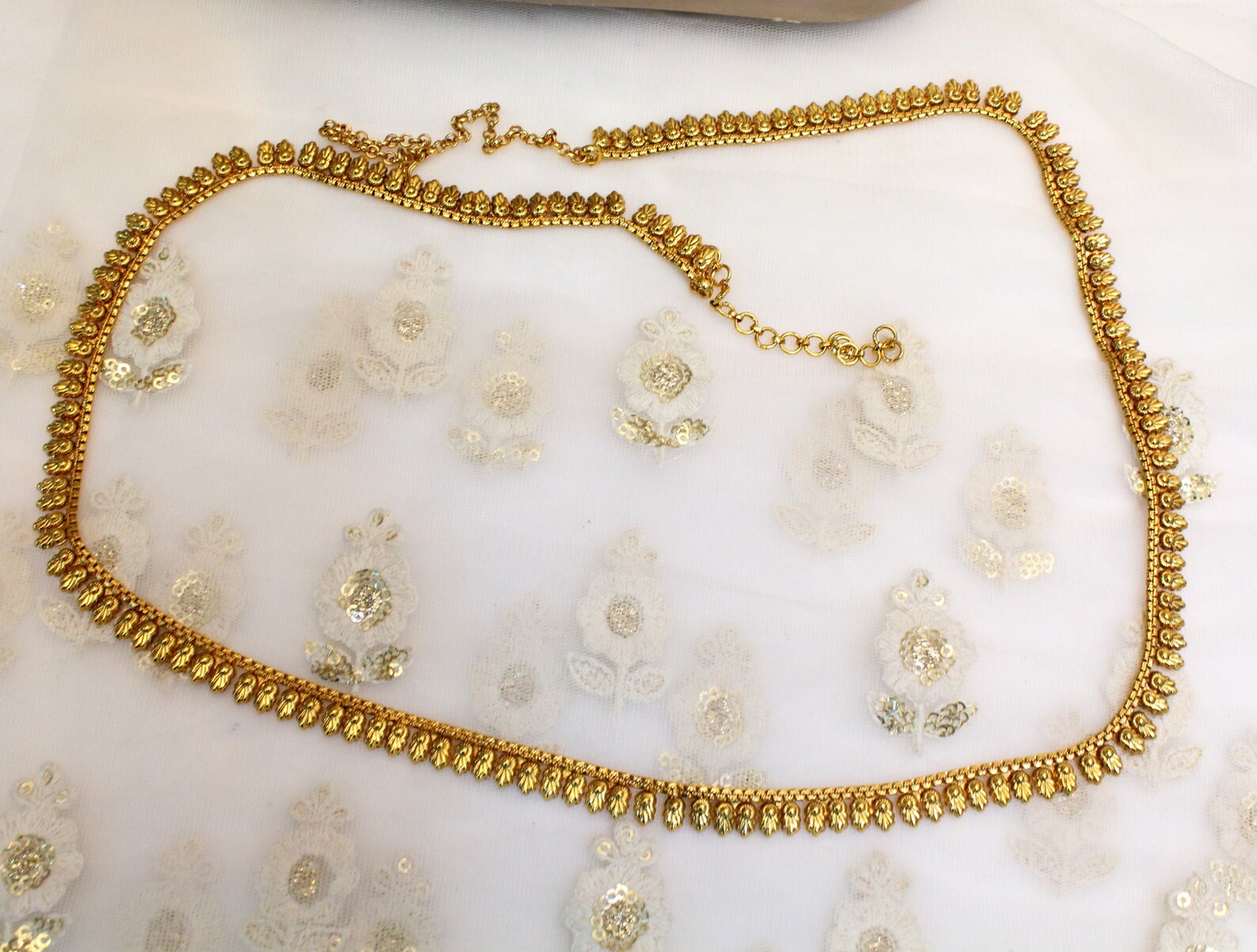 Waist Chain Gold Belt Sari Saree Belly Chain Jewelry Indian Kamarbandh ...