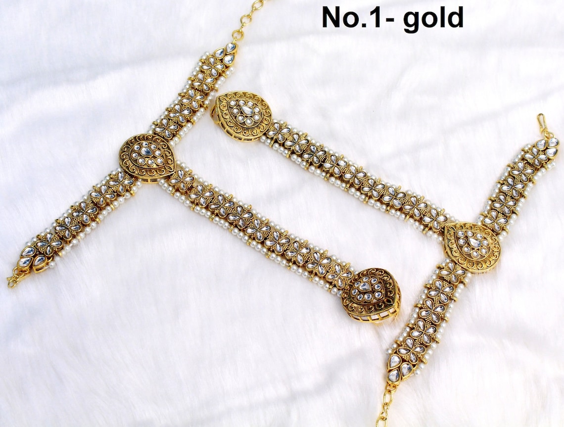 Indian Hand Bracelets Jewelry Jewellery/gold Bridal Bracelet - Etsy