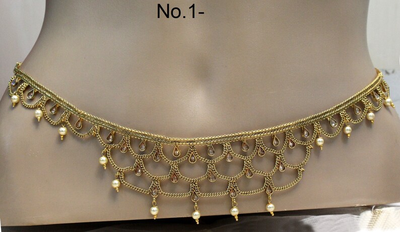 Sari Saree Chain Gold Polki Belly Waist Sari Saree Chain | Etsy