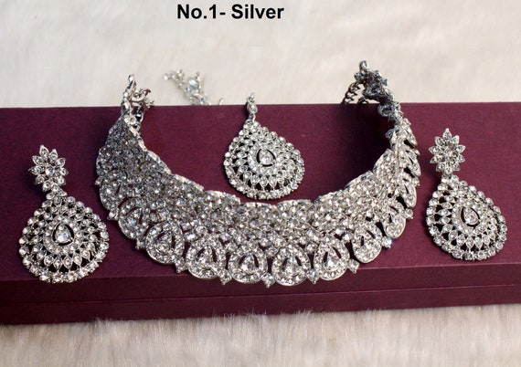 Silver Choker /silver Choker Necklace Set/ Bollywood Silver Choker /silver Choker Necklace Set/ Bollywood