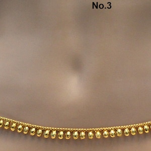 Waist Chain Gold Belt Sari Saree Belly Chain Jewelry Indian Kamarbandh ...