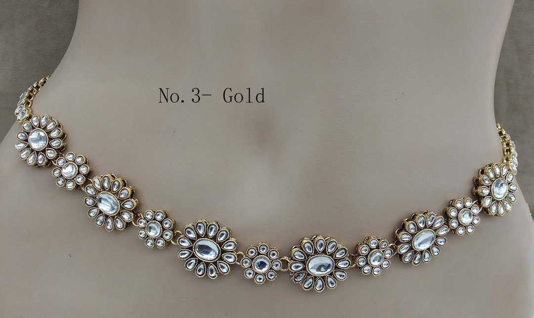 Waist Chain Dark Gold Belly Waist Sari Saree Chain Indian Jewelry ...