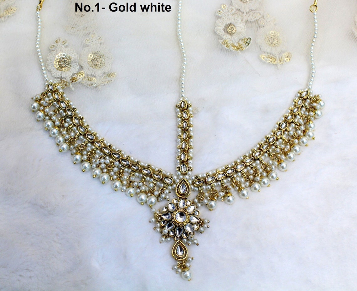 Indian Headpiece Matha Patti Head Chain/bollywood Head Piece - Etsy