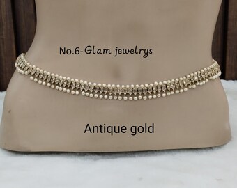 Waist Chain Dark Gold Belly Waist Sari Saree Chain Indian Jewelry ...