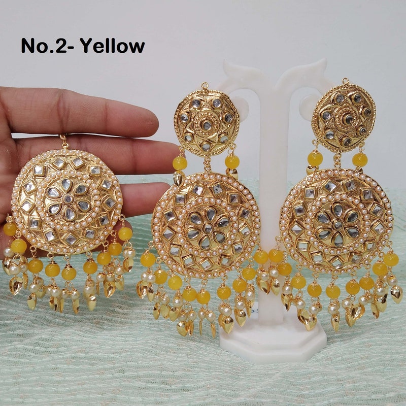 Tikka and Earring Jadau Set - Etsy