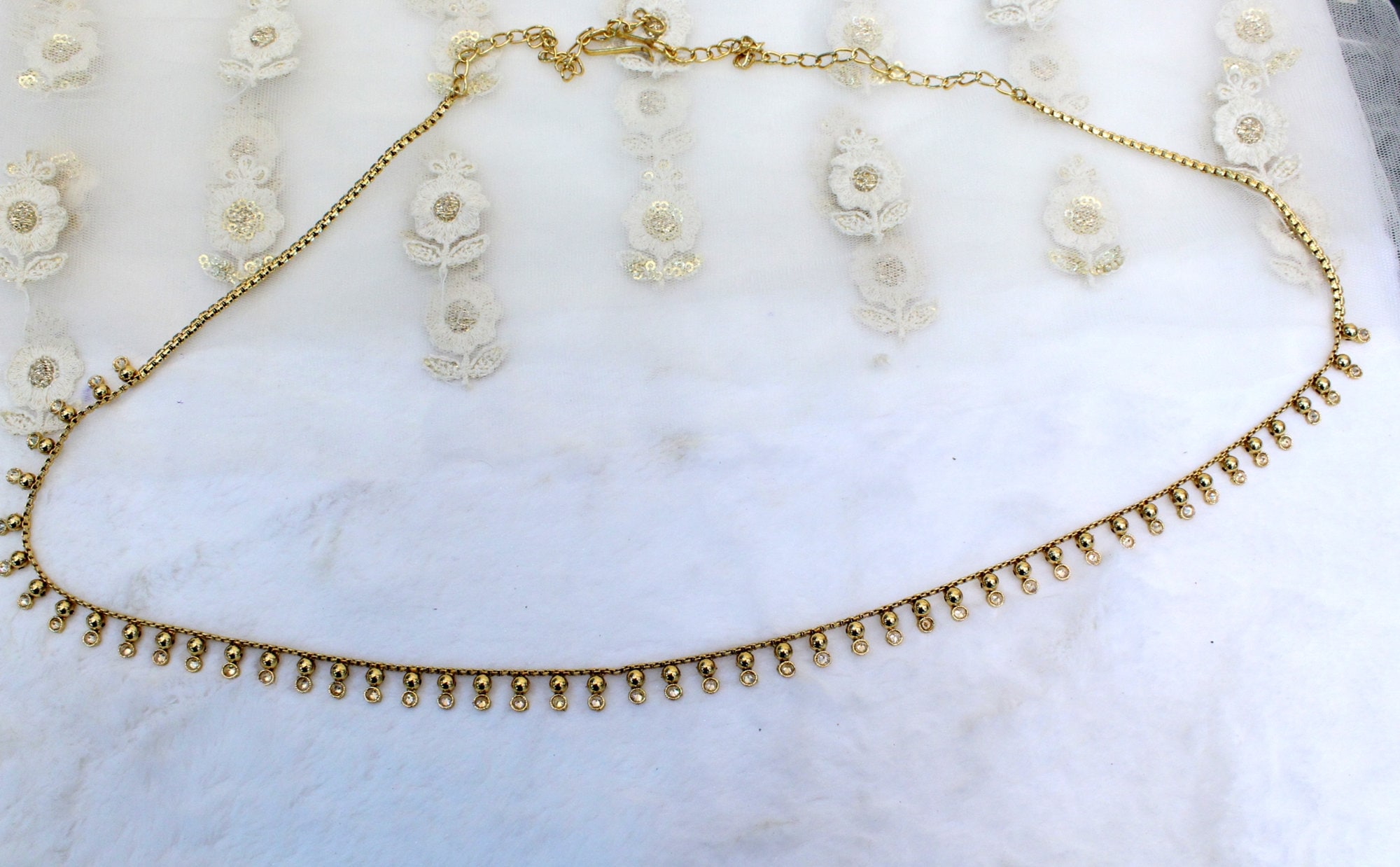 Waist Chain Gold Belt Sari Saree Belly Chain Jewelry Indian - Etsy