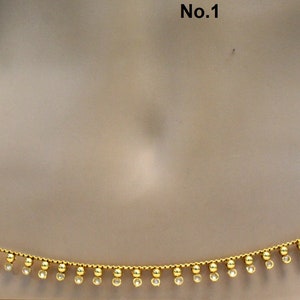 Waist Chain Gold Belt Sari Saree Belly Chain Jewelry Indian Kamarbandh ...