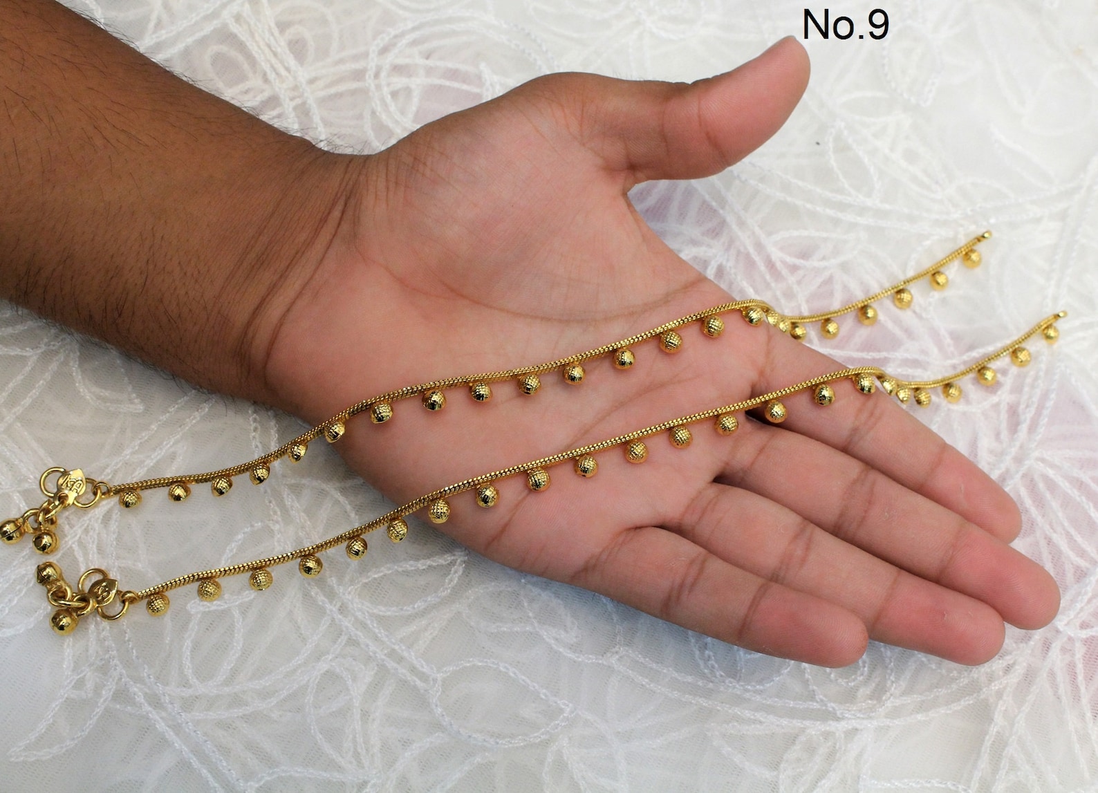 Anklets Foot Bracelet Gold Indian Payal Jhanjar Jewelry | Etsy Australia