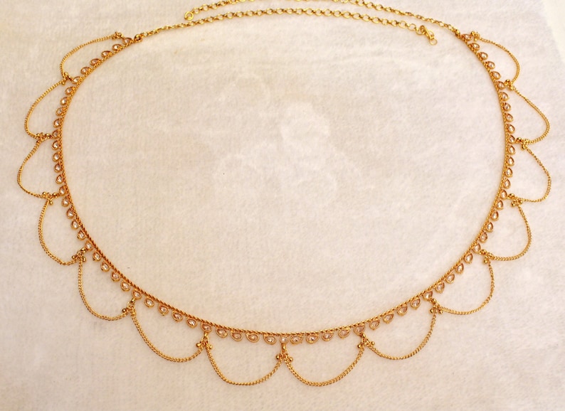Sari Saree Chain Gold Polki Belly Waist Sari Saree Chain - Etsy