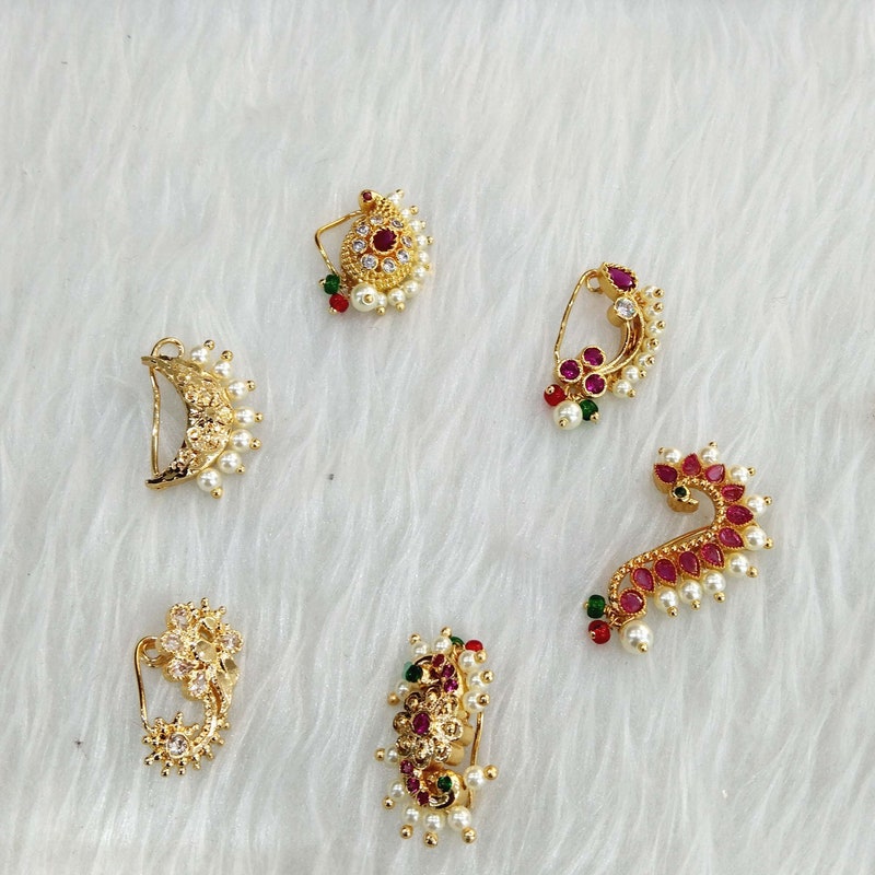 Indian Traditional Nose Jewelry - Etsy