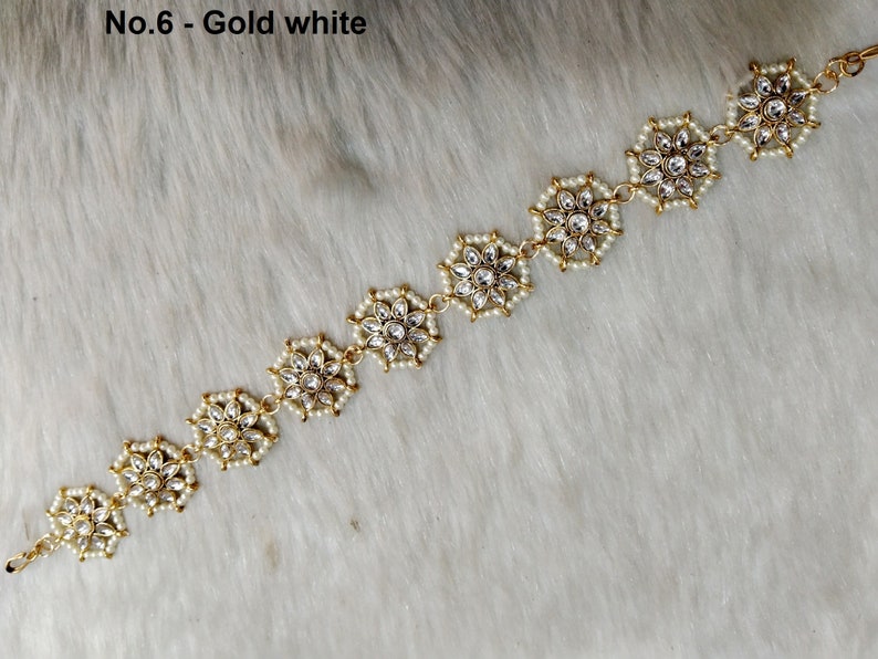 Indian Headpiece Matha Patti Head Piece Sheesh Fool/bollywood - Etsy