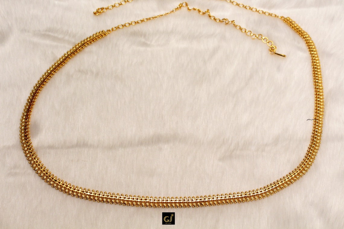 Waist Chain Gold Polki Belly Waist Sari Saree Chain Jewelry | Etsy