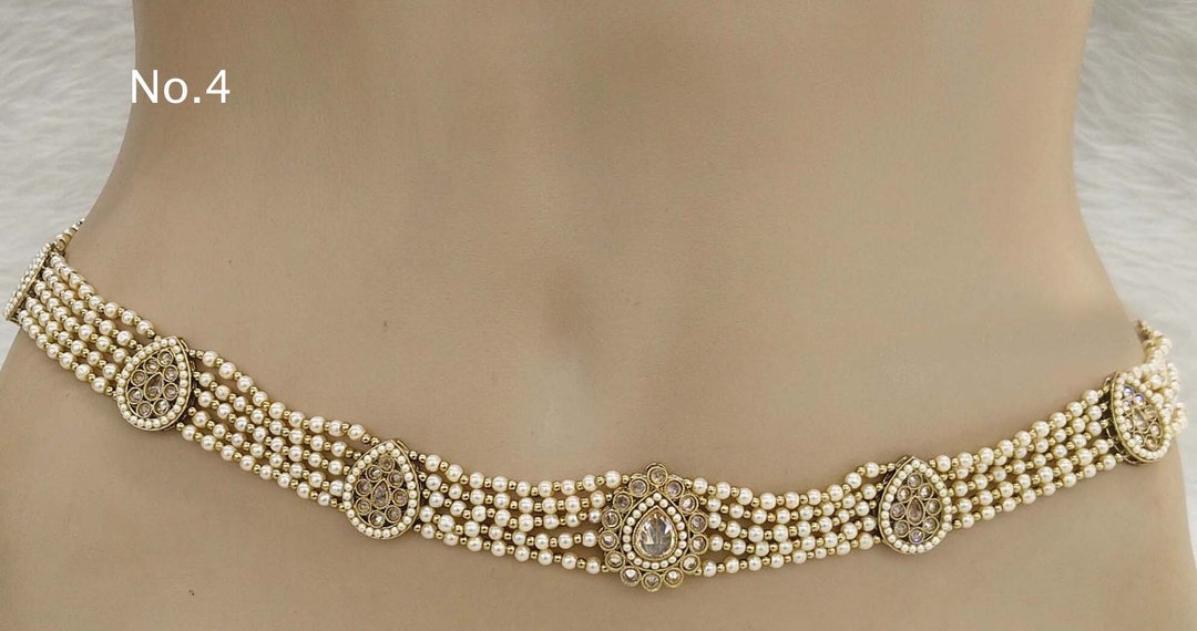 Gold Belly Chain, Indian Sari Waist Bead Belt (26-39 Inches) - Etsy