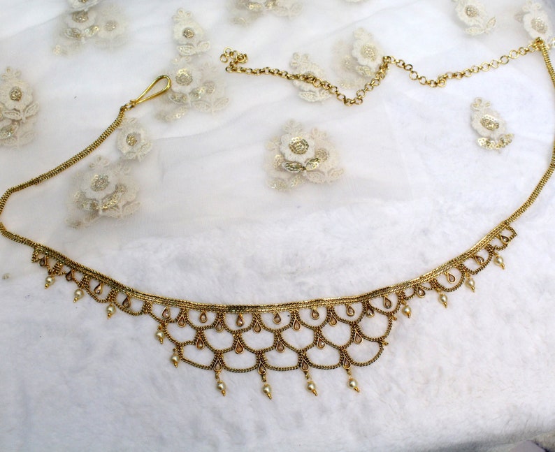 Sari Saree Chain Gold Polki Belly Waist Sari Saree Chain | Etsy
