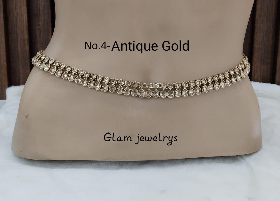 Gold Plated Belly Chain, Indian Sari Waist Jewelry (27-39 Inches) - Etsy