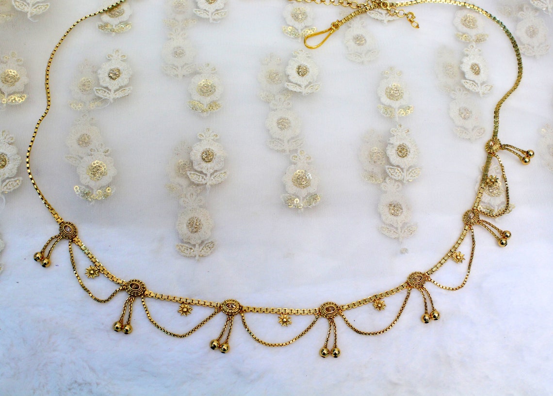 Sari Saree Chain Gold Polki Belly Waist Sari Saree Chain - Etsy