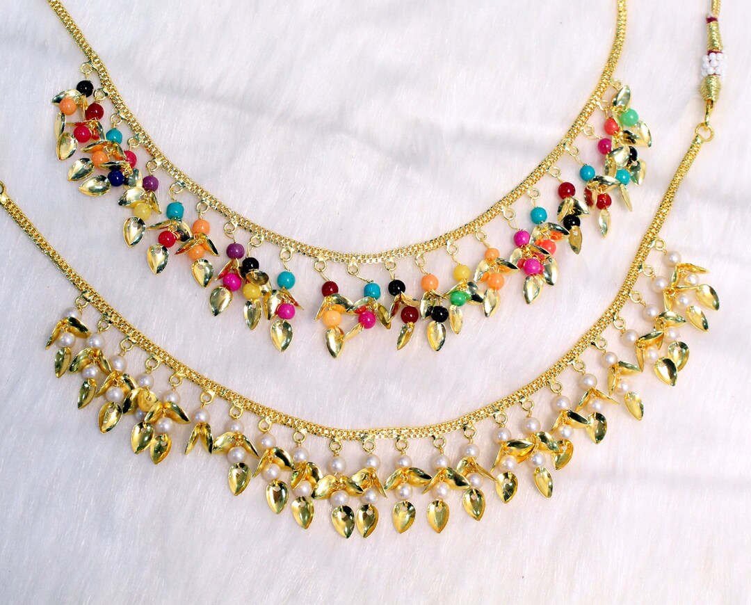 Gold Pippal Patti Necklace Set - Indian Pakistani Jewelry - Etsy