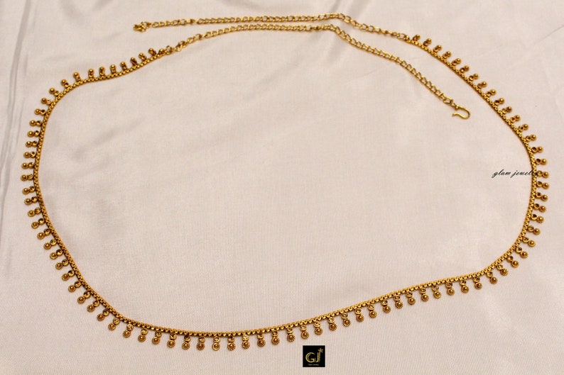 Waist Chain Gold Polki Belly Waist Sari Saree Chain Jewelry | Etsy