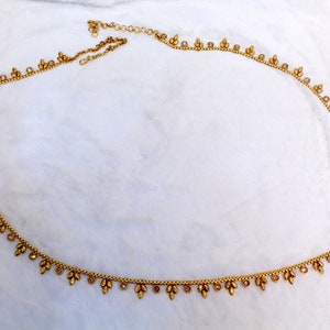 Waist Chain Gold Belt Sari Saree Belly Chain Jewelry Indian Kamarbandh ...