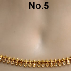 Waist Chain Gold Belt Sari Saree Belly Chain Jewelry Indian Kamarbandh ...