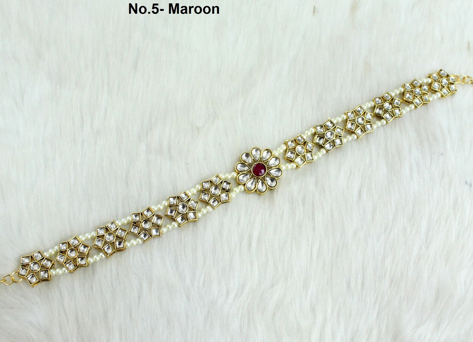 Indian Headpiece Matha Patti Head Piece Sheesh Fool/bollywood - Etsy