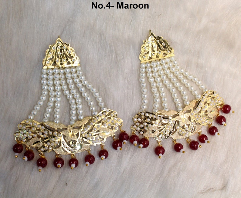 Jadau Indian Earrings Gold Plat Jhumar Earrings /indian Big - Etsy