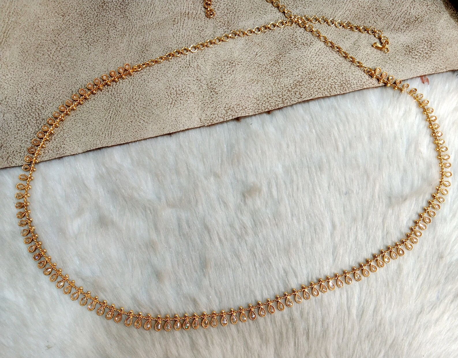 Waist Chain Gold Belt Sari Saree Belly Chain Jewelry Indian Kamarbandh ...