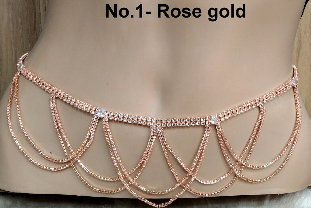 Gold Plated Belly Waist Chain - Indian Kamarbandh Jewelry - Etsy