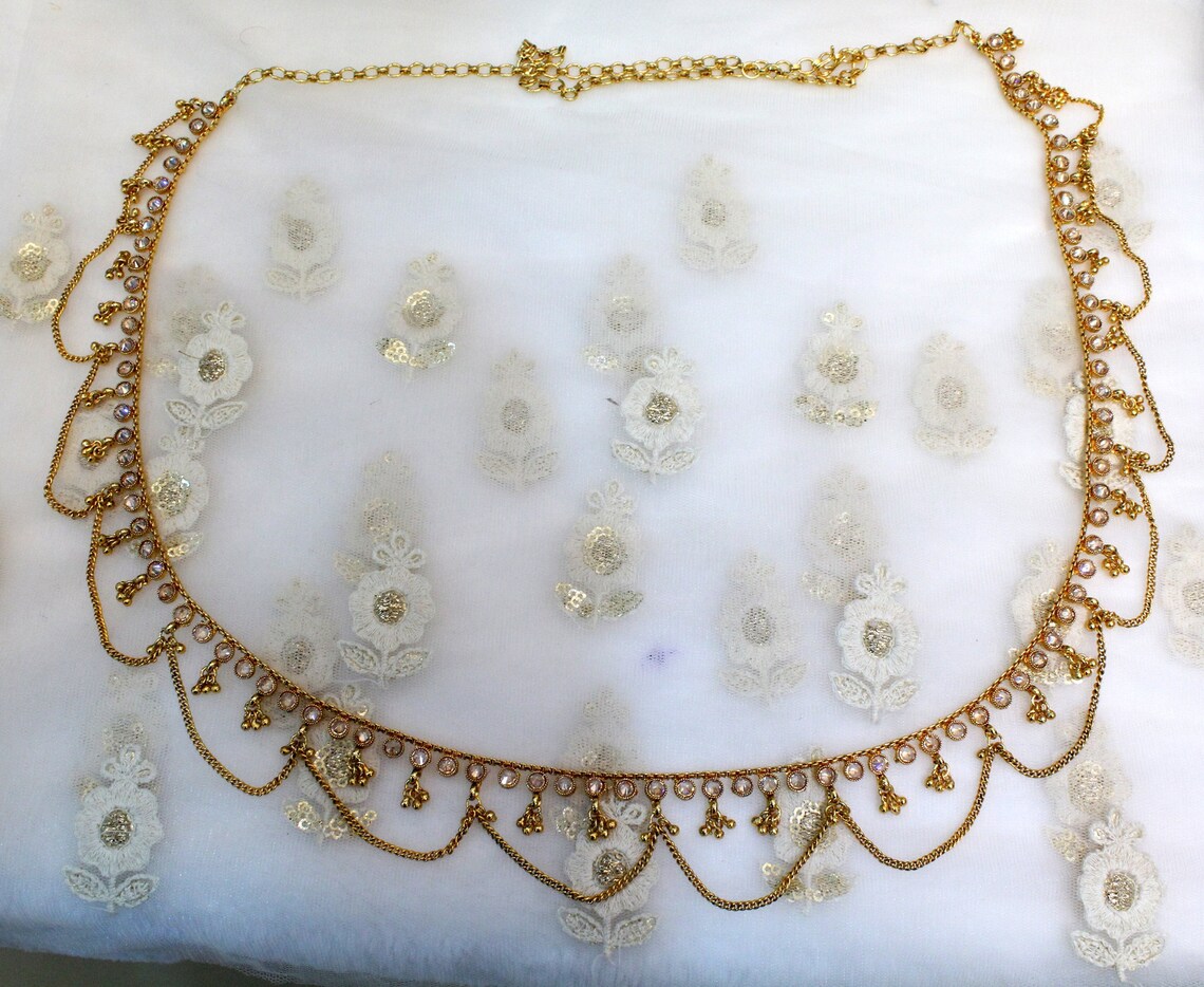 Sari Saree Chain Gold Polki Belly Waist Sari Saree Chain - Etsy