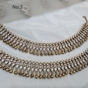 Anklets Foot Bracelet Payal Jhanjar Kundan Jewelry Jewellery/indian ...