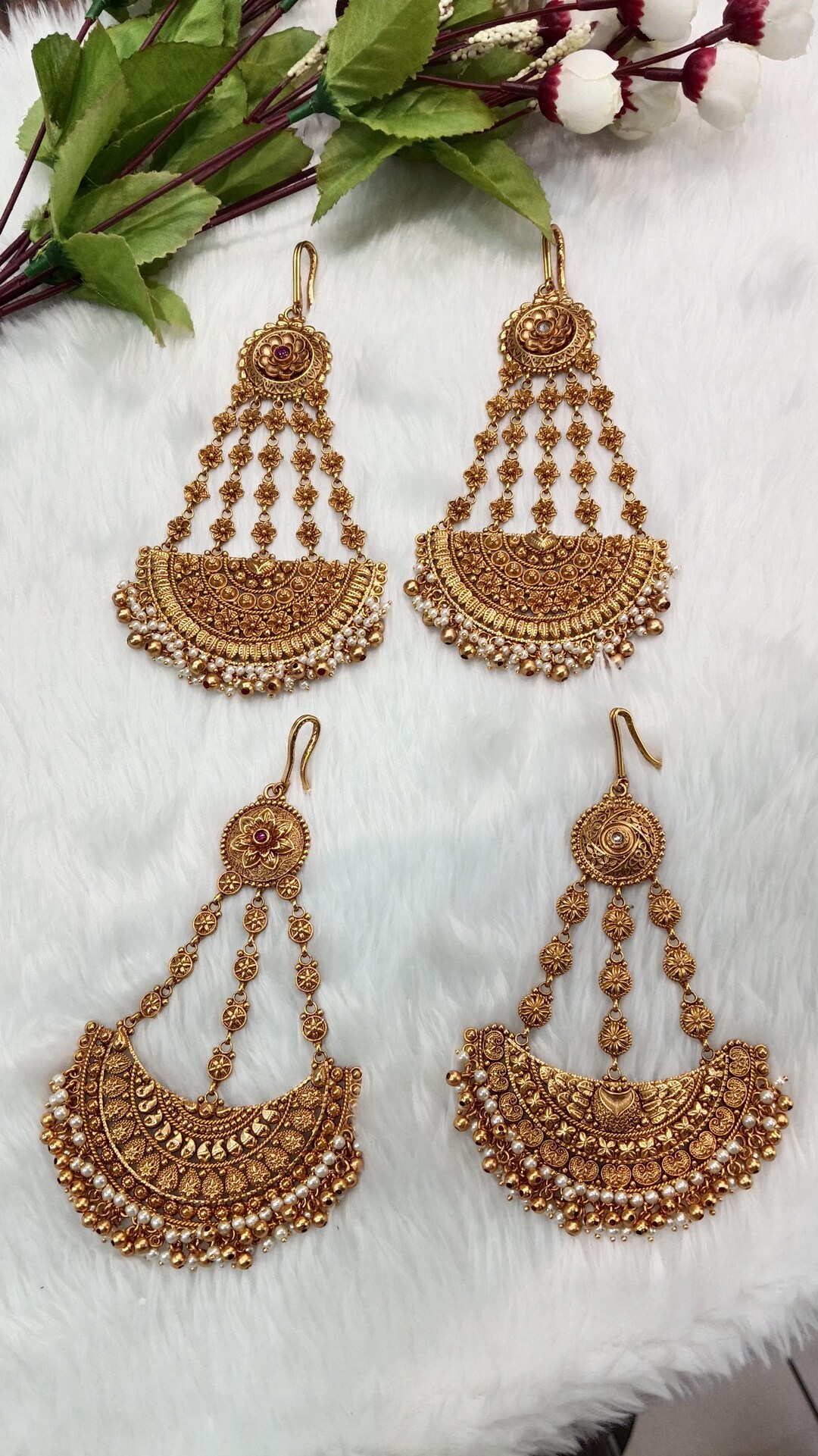 Buy Gold Plated Jhumar Headpiece Passa, Indian Muslim Jewelry Online in ...